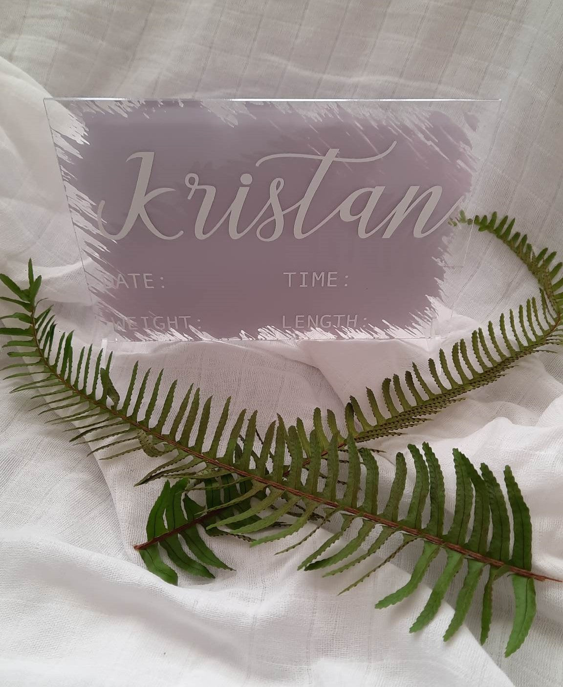 Elevate your room with Baby Statistics Acrylic Decor Sign