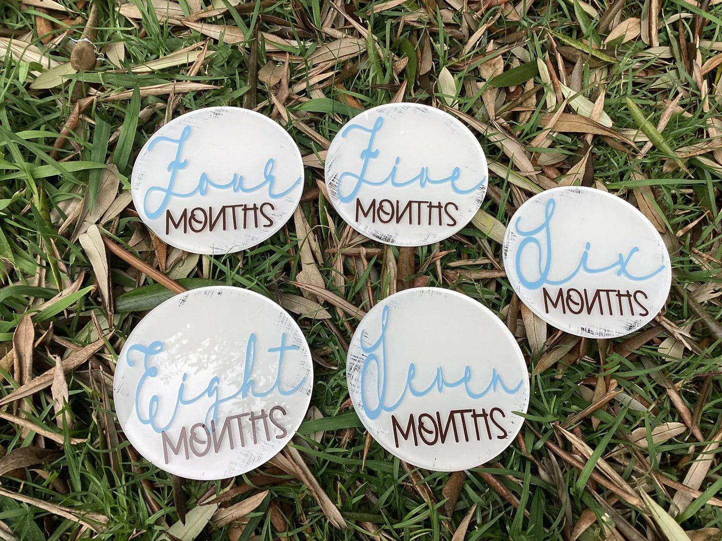 Acrylic Baby Milestone Set Brushstroke Painted|Love Family Designs ...